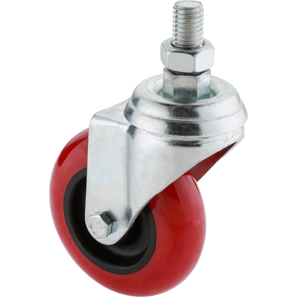 Steelex D2613 - 3" Red Polyurethane Swivel Caster Threaded - Grizzly ...