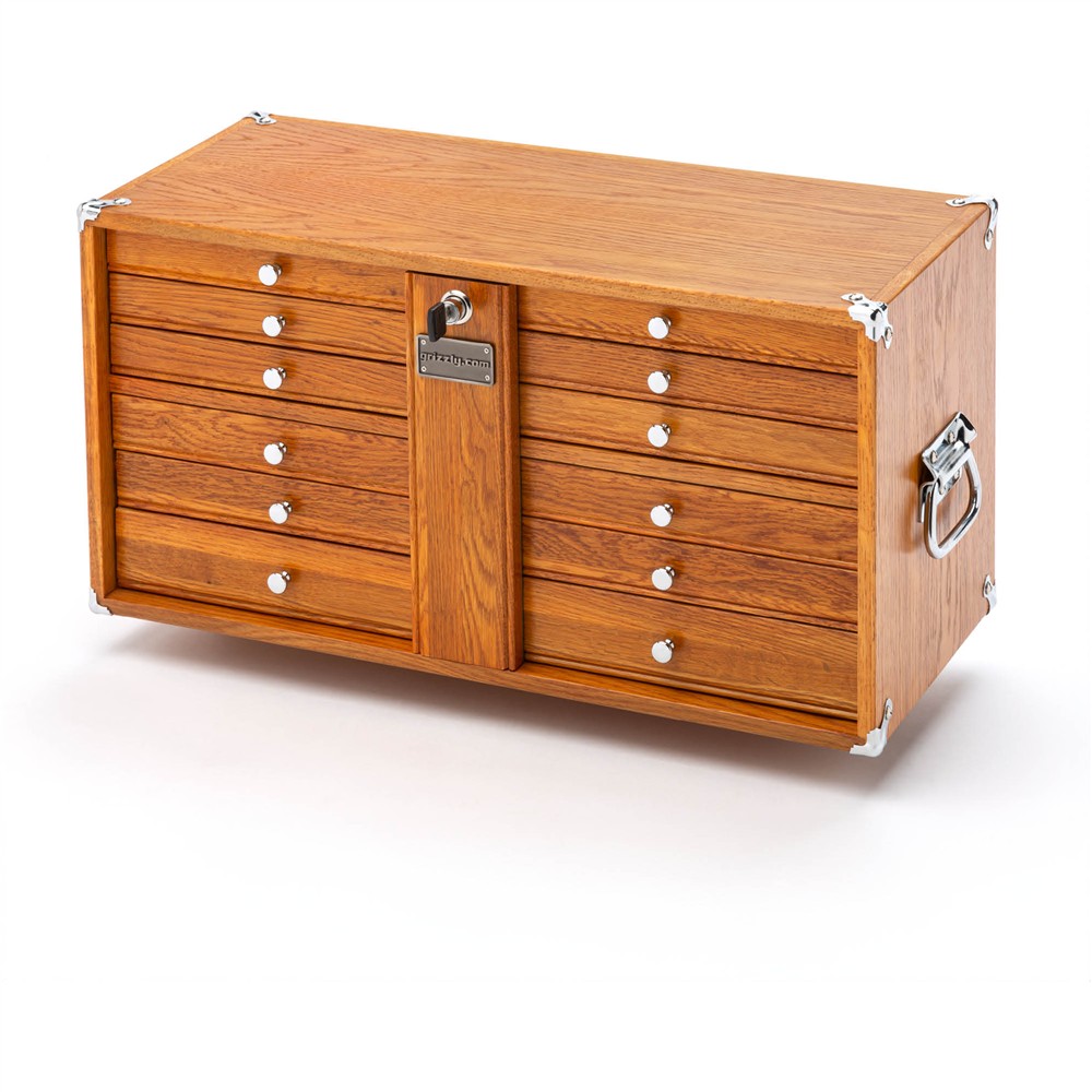 23" Series 9-Drawer Red Oak Chest of Drawers - Grizzly Industrial, Inc.