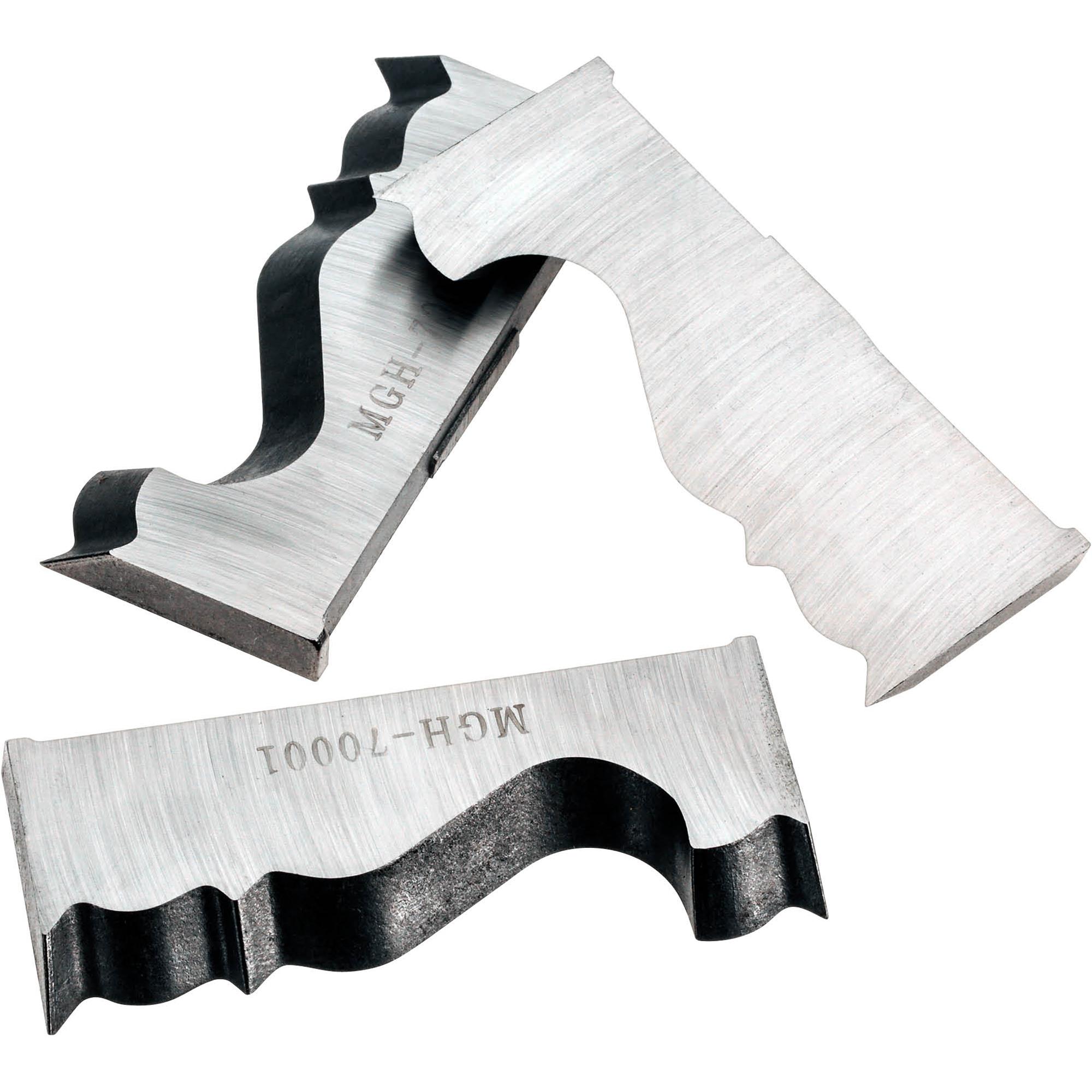 3-1/4" Crown Mould Moulding Knives, Set of 3 - Grizzly Industrial, Inc.