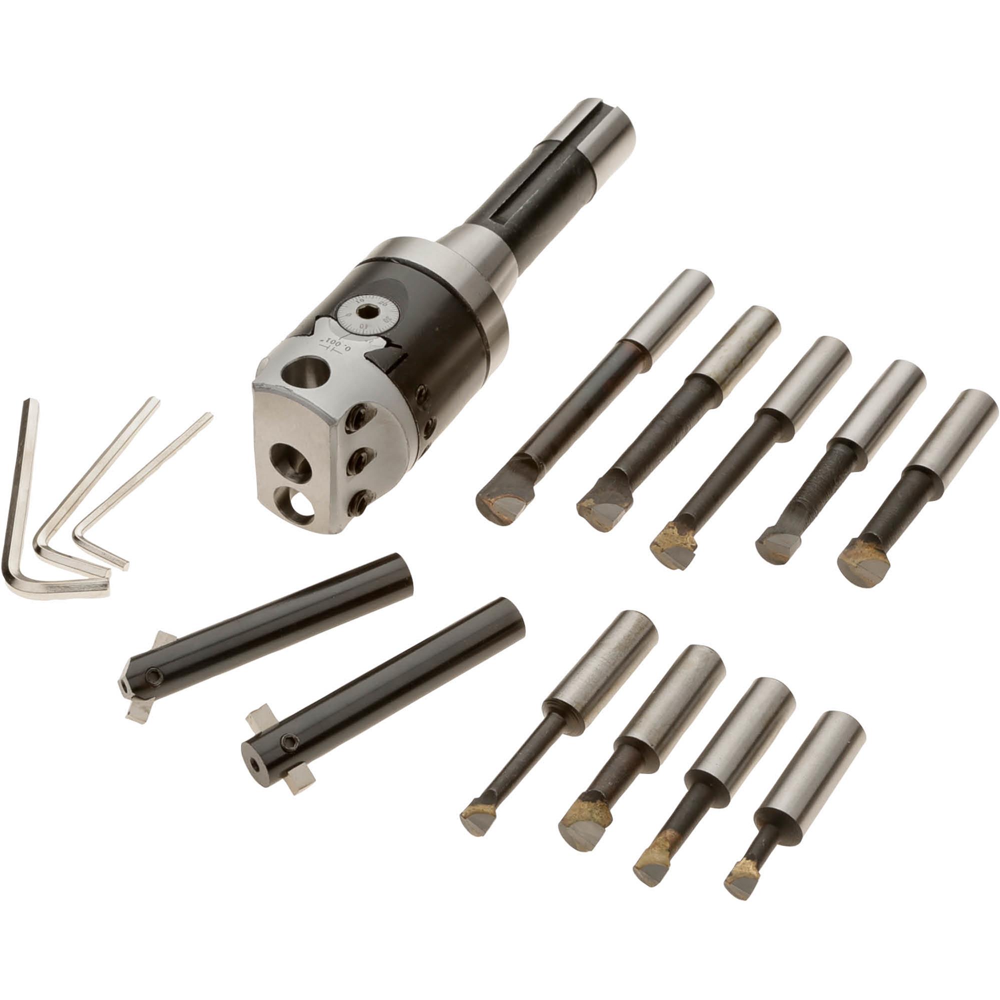 18 pc. R-8 Boring Head Set - Grizzly Industrial