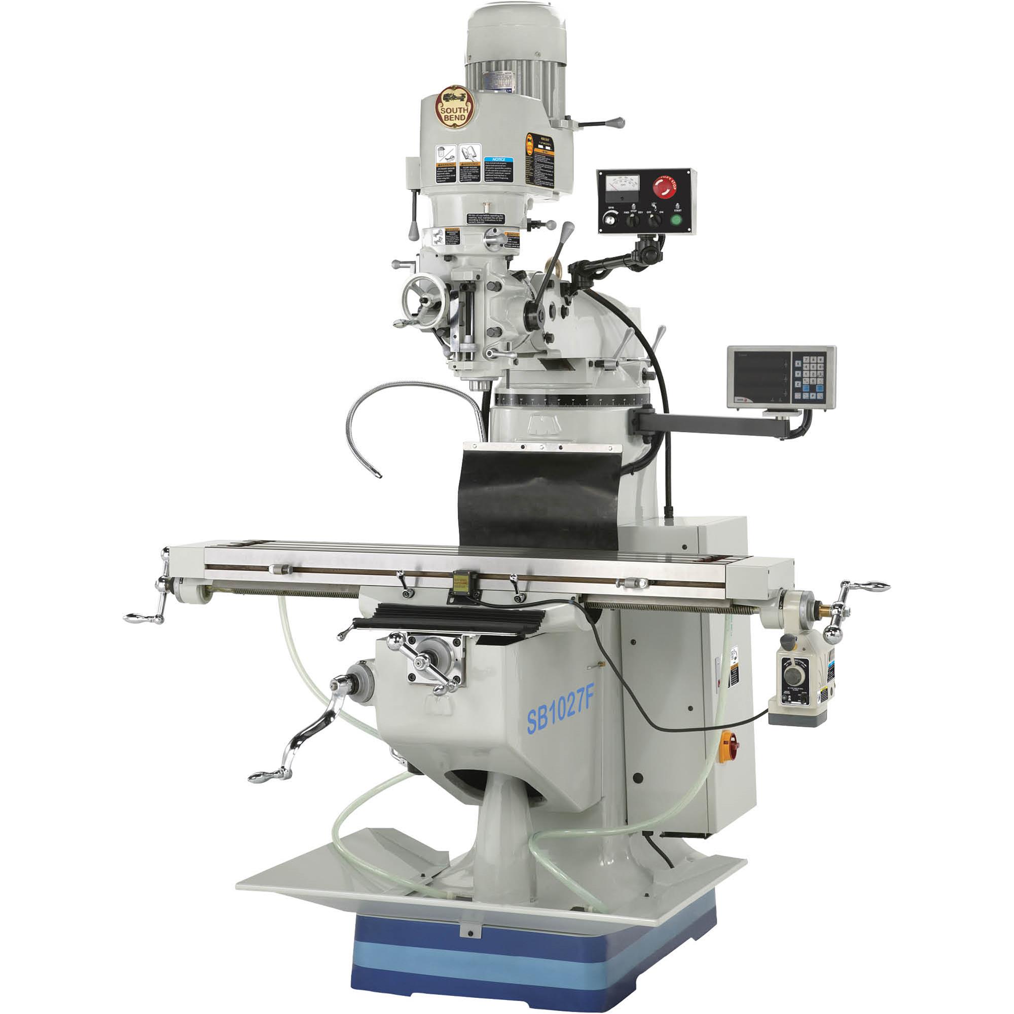 9" x 48" Electronic Variable-Speed 3 HP Turret Mill with DRO - Grizzly ...