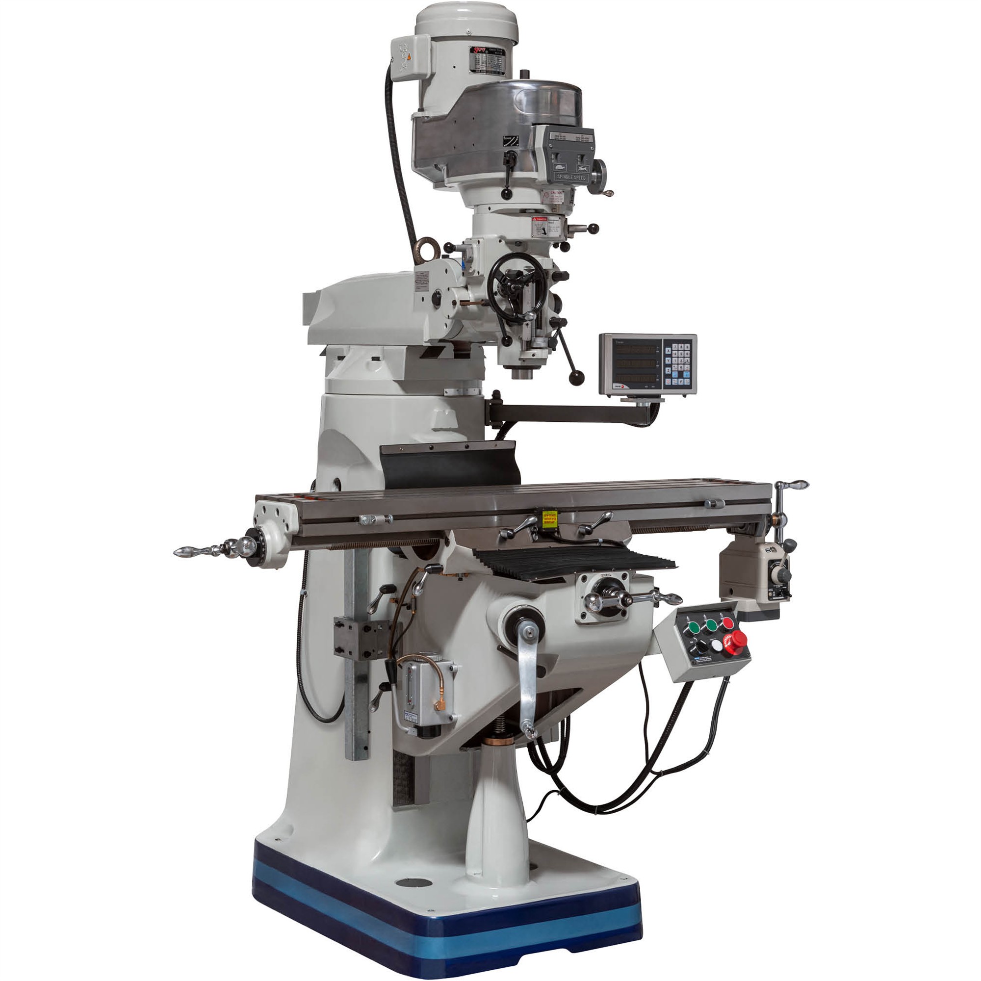 9" x 48" 3 HP Variable-Speed Turret Mill With DRO - Grizzly Industrial ...