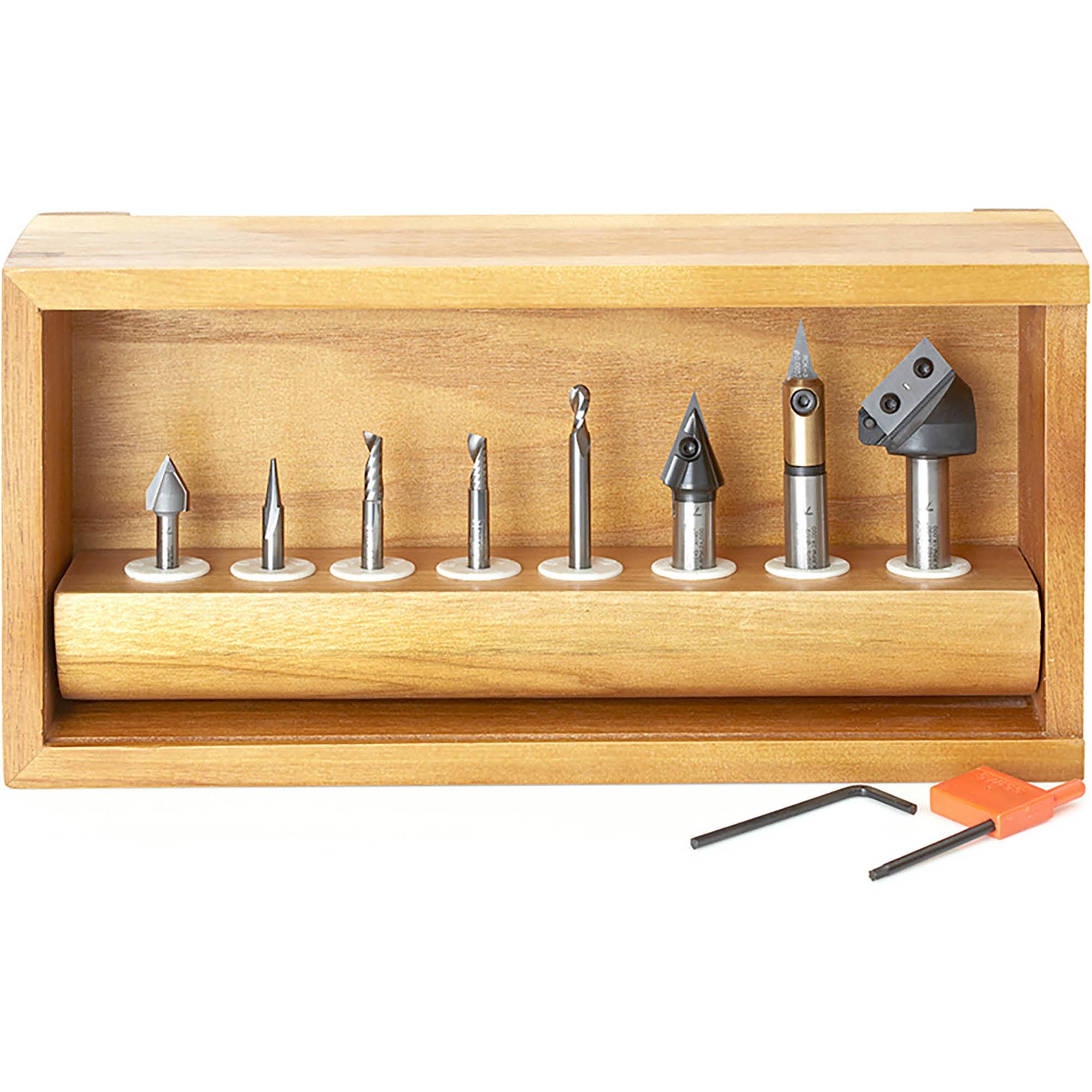 8 Pc. 1/4" & 1/2" Signmaking Starter CNC Router Bit Collection ...