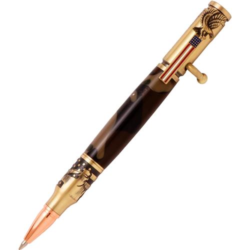 Salute the Troops Bolt Action Pen Kit - Antique Brass - Grizzly ...